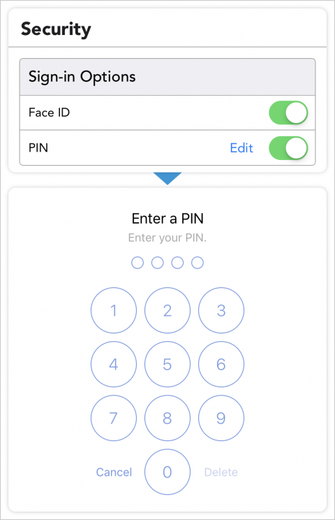 Managing an Easy Access PIN Code | Parents - Mobile | OurFamilyWizard